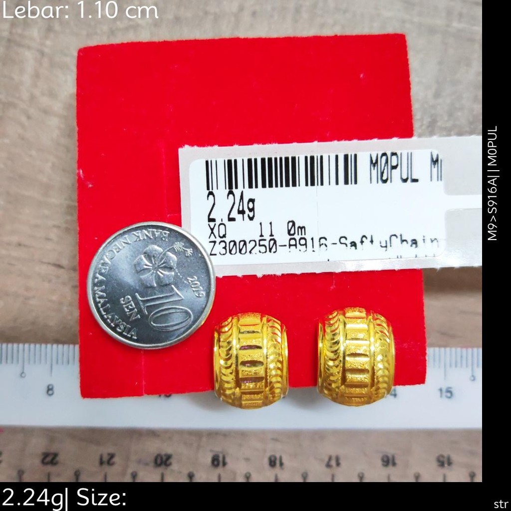 Emas916, Subang Tg Fish Str 1.0 cm Pd 1287 P569 | Shopee Malaysia