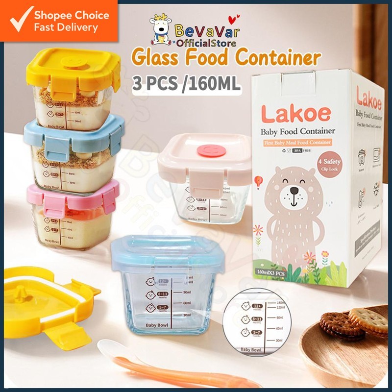 [Shopee Choice] 3PCS 170ml Baby Food Container Leak Moisture Proof Food ...