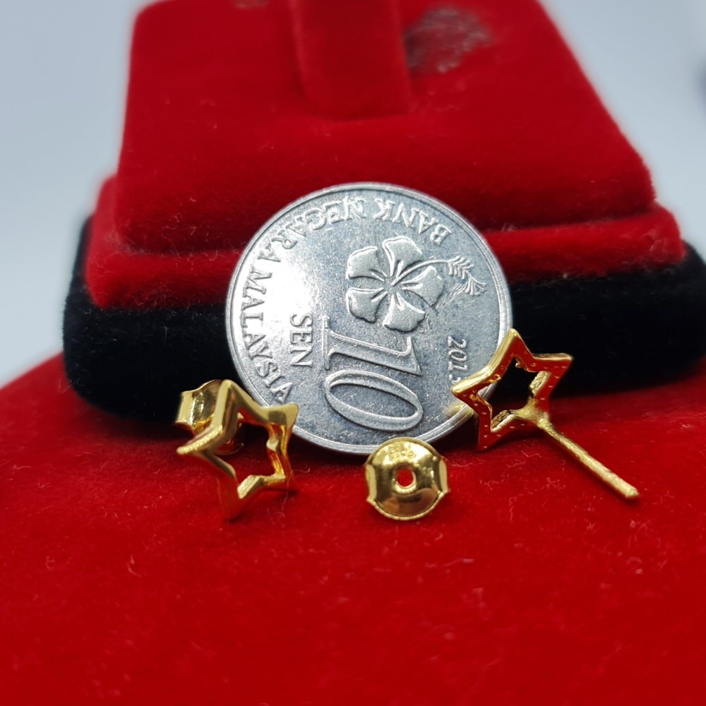 Emas916, Subang Paku Star Licin 0.8 cm Pd 1940 P581 N | Shopee Malaysia