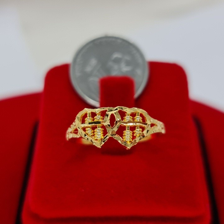 Emas916, Cincin Sempoa L4 L2 Double Love 0.8 cm Pd 8813 P557 14 19 21 ...