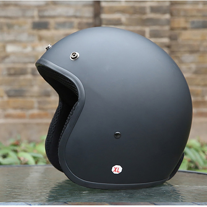 AMZ DOT Approved Retro 3/4 open face Motorcycle Helmet Vintage Half ...