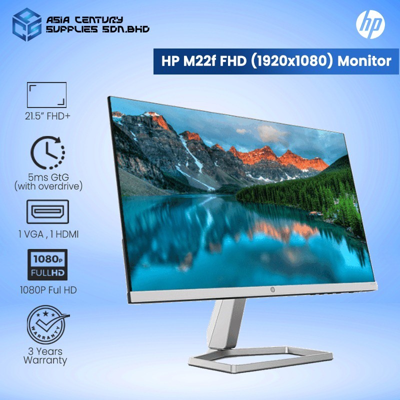 HP M22F 21.5" IPS FHD 75Hz FreeSync LED Backlit Anti-glare Monitor ...