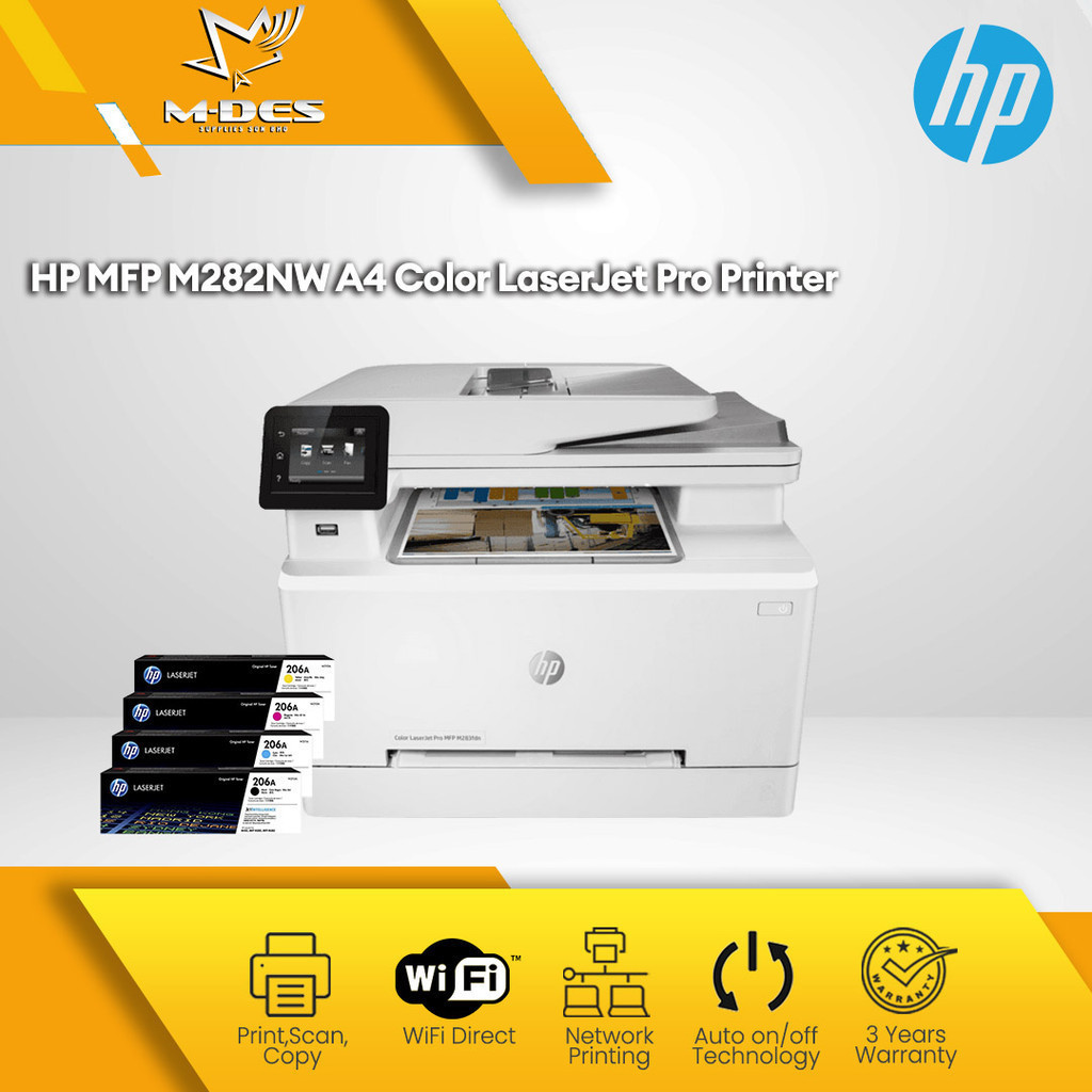 HP MFP M282NW All In One Wireless A4 Color Laserjet Printer / Print ...