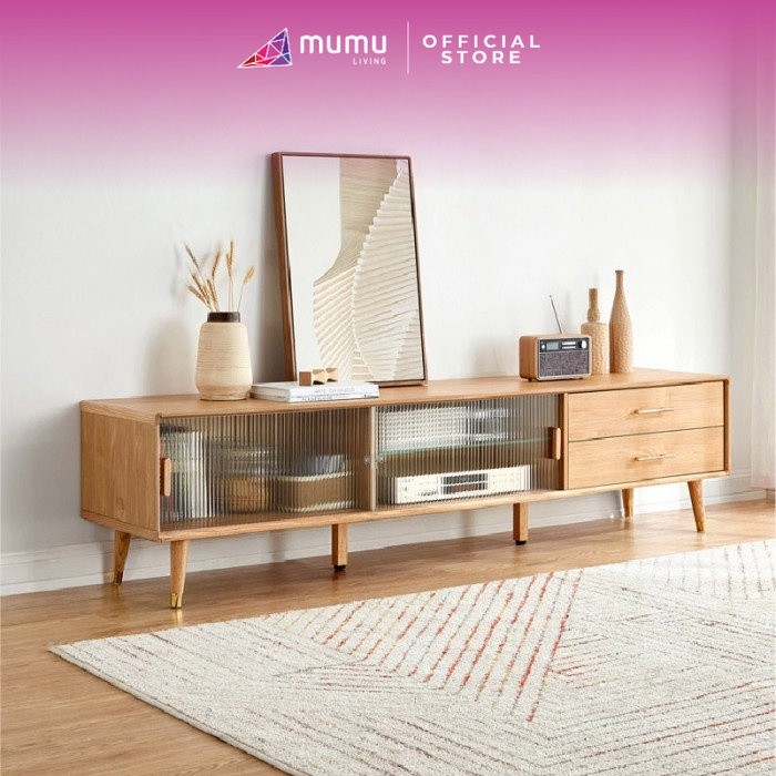 [MUMU Living] Julia 1.8m TV Cabinet with Glass Door | Shopee Malaysia