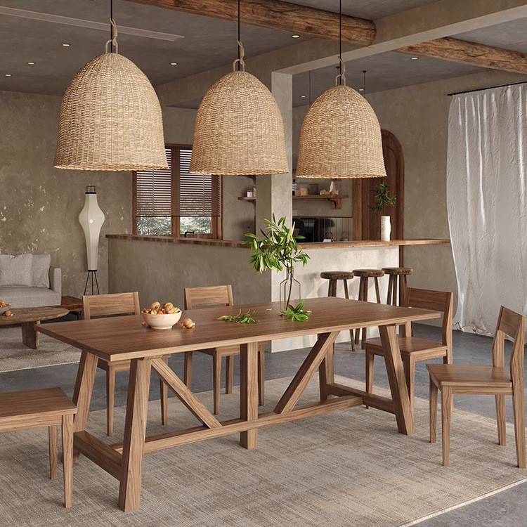 HY-6/Nordic Solid Wood Silent Style Dining Table Tea Table Double-Use ...