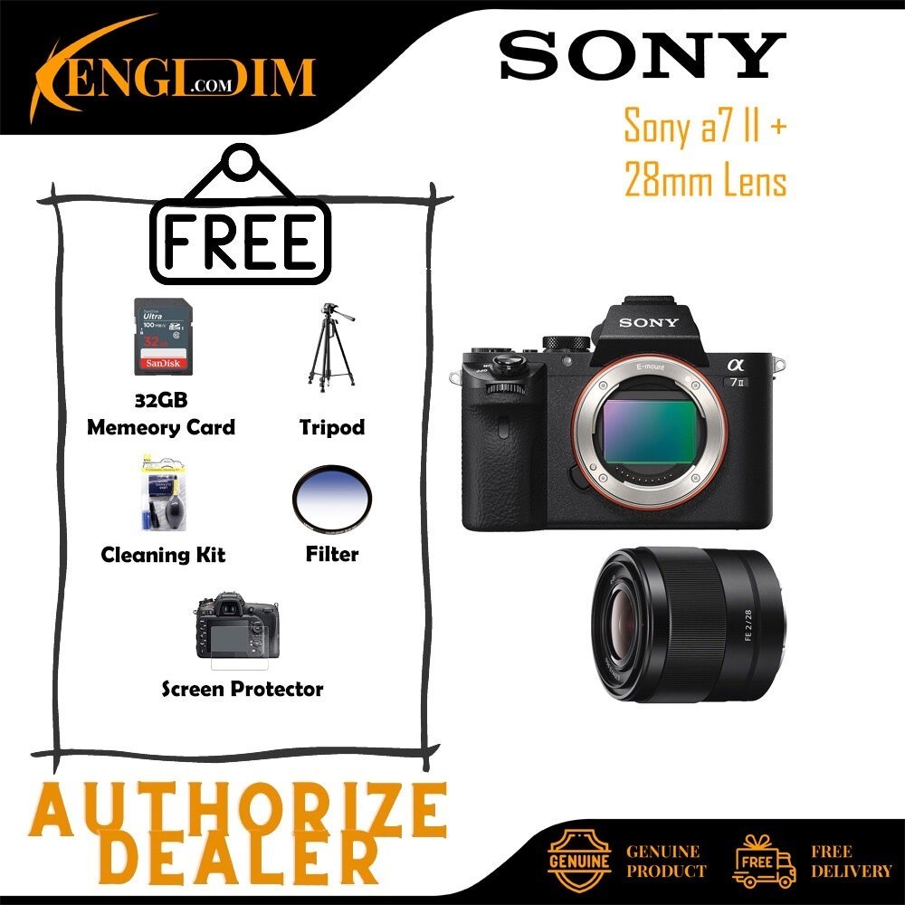 (READY STOCK) Sony Alpha a7 II A7II A7M2 MARK II Mirrorless Digital Camera with FE 28mm f/2 Lens ...