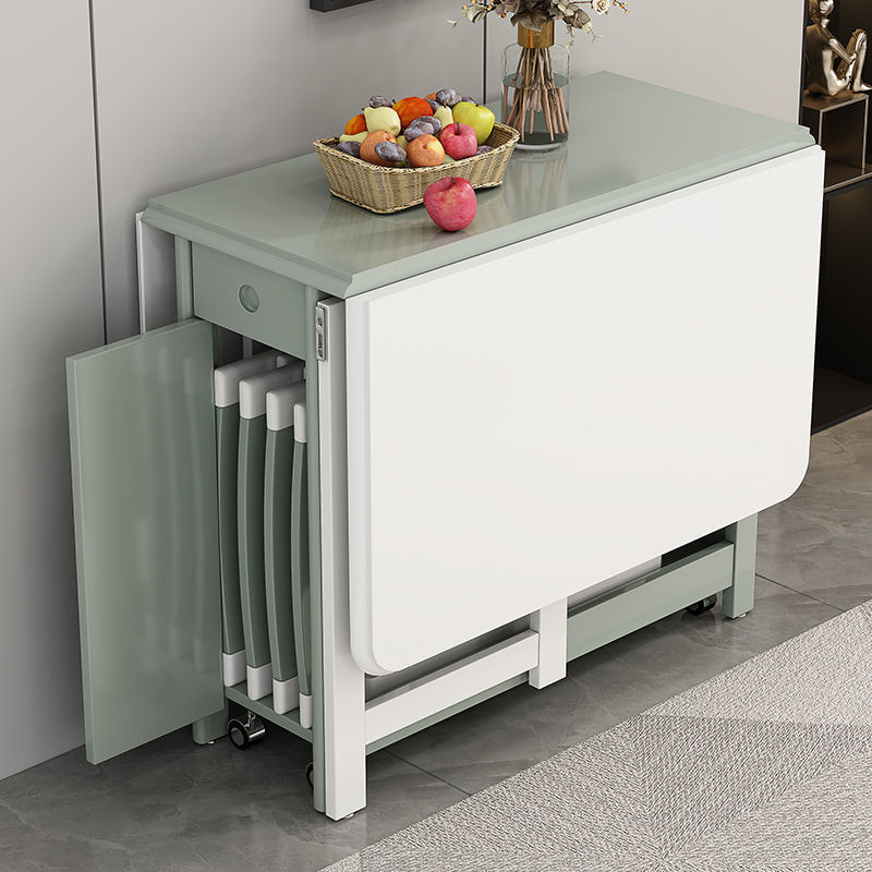 Contact seller/Dining Table Solid Wood Folding Table Small Apartment ...