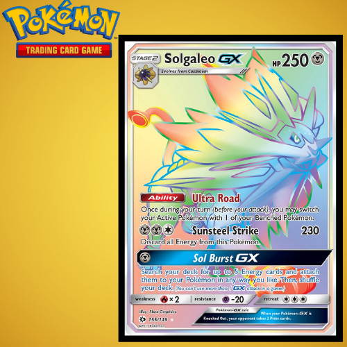 solgaleo rainbow gx 155/149 tier Gold pokemon card game tcg ptcg ...