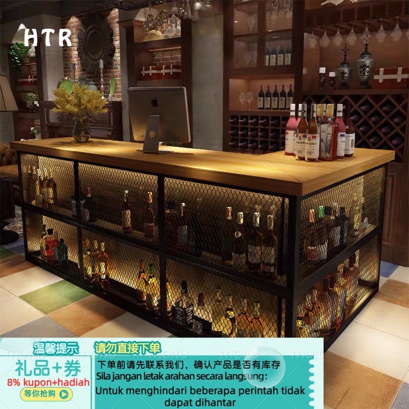 HY@ Industrial Style Bar Counter Cashier Restaurant and Cafe Milk Tea ...