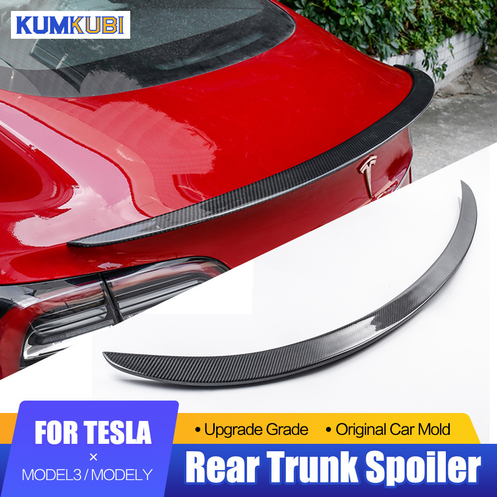 For New Tesla Model Y 2021 2022 Rear Trunk Spoiler ABS Wing Spoiler Car ...