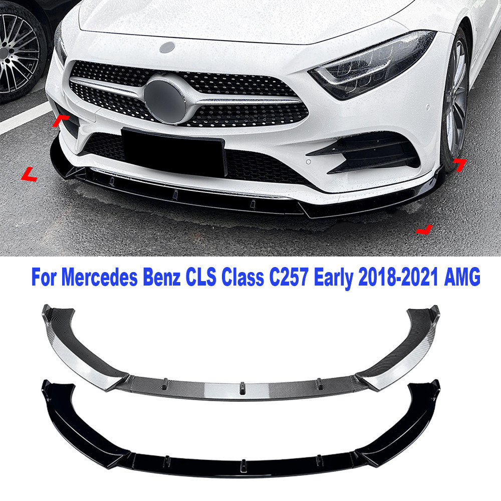 For Mercedes Benz CLS Class C257 Early 2018-2021 AMG Front Bumper Lip ...