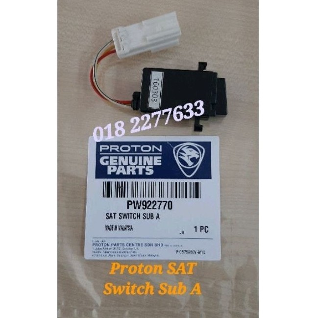 ORIGINAL PROTON SAGA BLM FLX SAT Switch SUB A. Part No. PW922770, Part ...