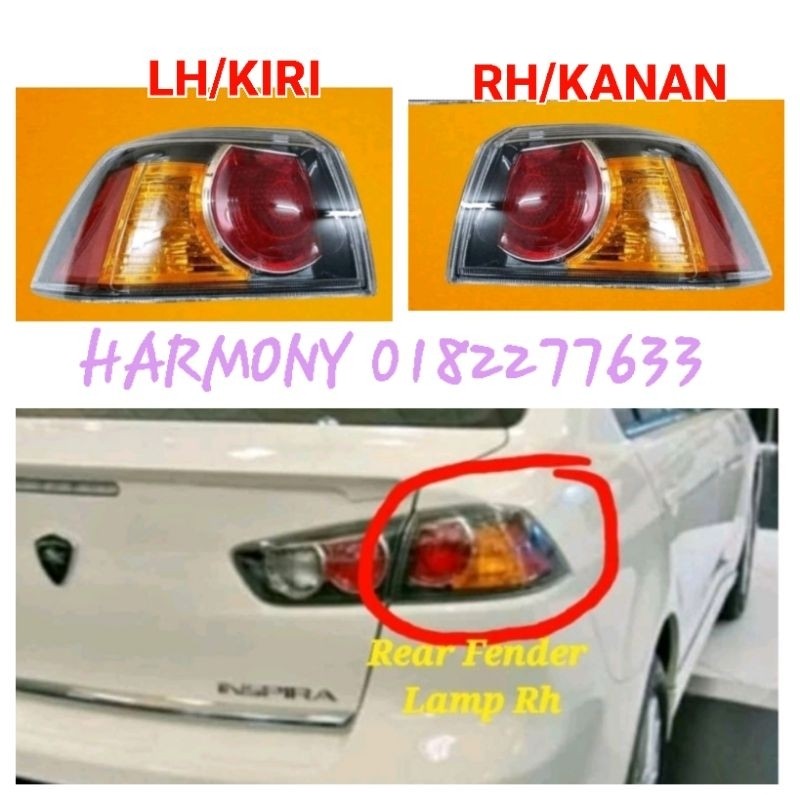 Original Proton INSPIRA/Mitsubishi LANCER Evolution Rear Fender Lamp ...