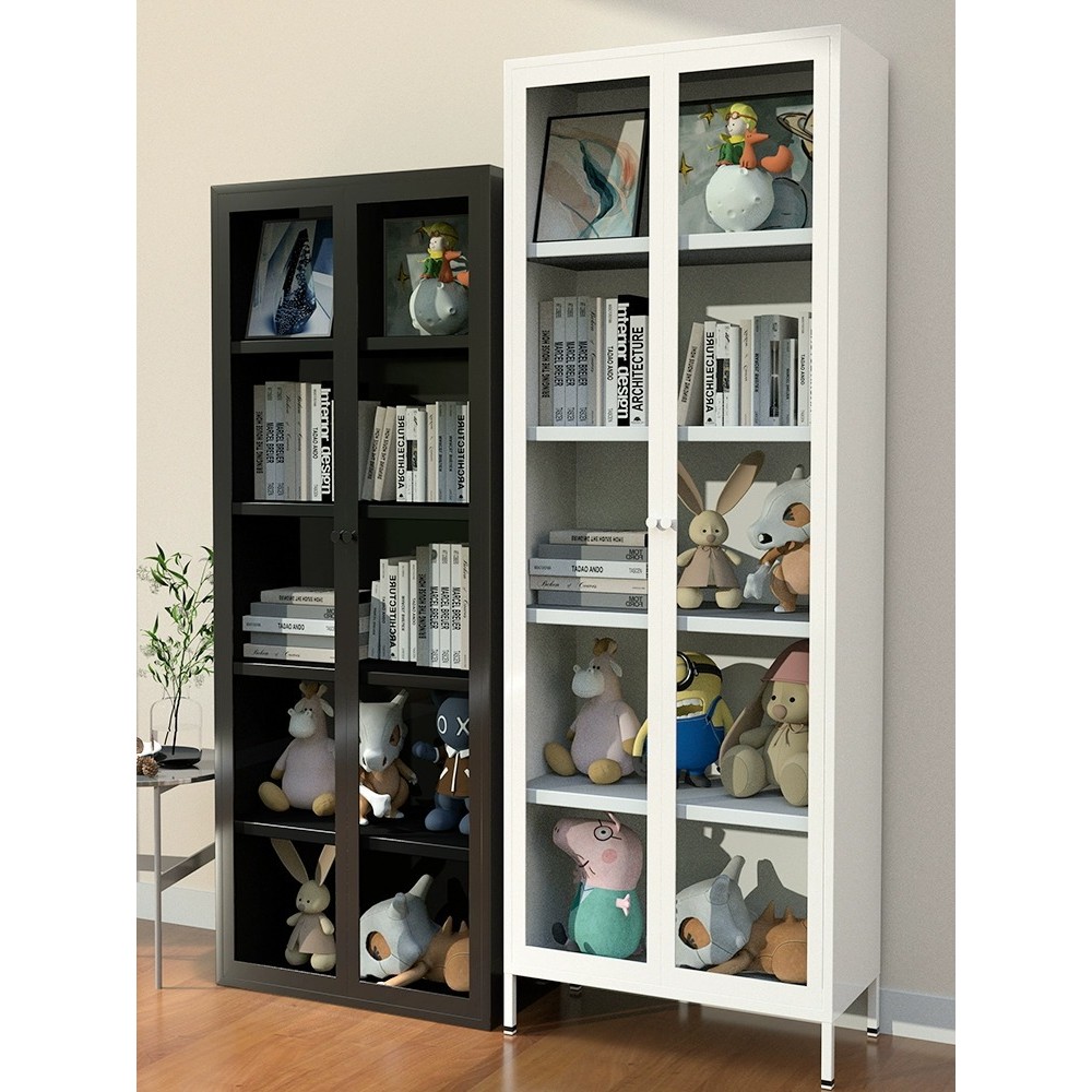 Contact seller/Iron Bookcase Glass Door Dust-Proof Bookshelf Nordic ...