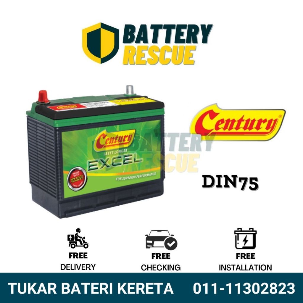 [Installation Available] DIN75 | DIN75L | Century Excel Car Battery ...