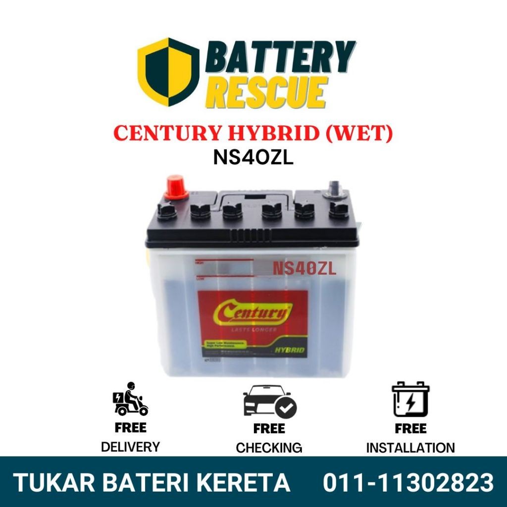 [Installation Available] NS40 | NS40ZL | Century Hybrid Wet Car Battery ...