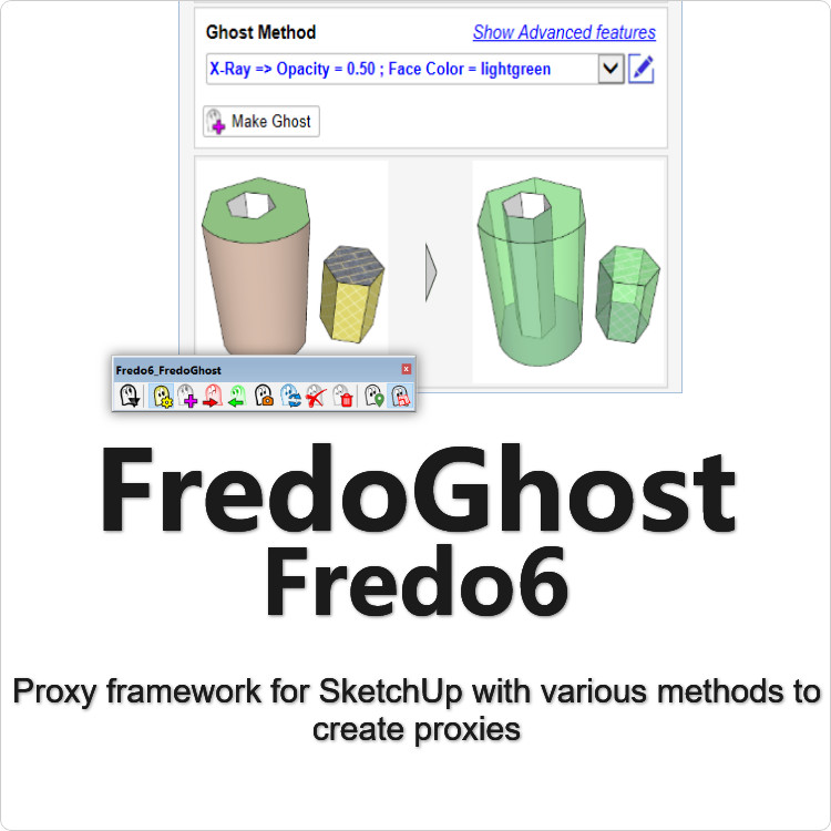 Fredo6.FredoGhost | SketchUp Extension | Shopee Malaysia