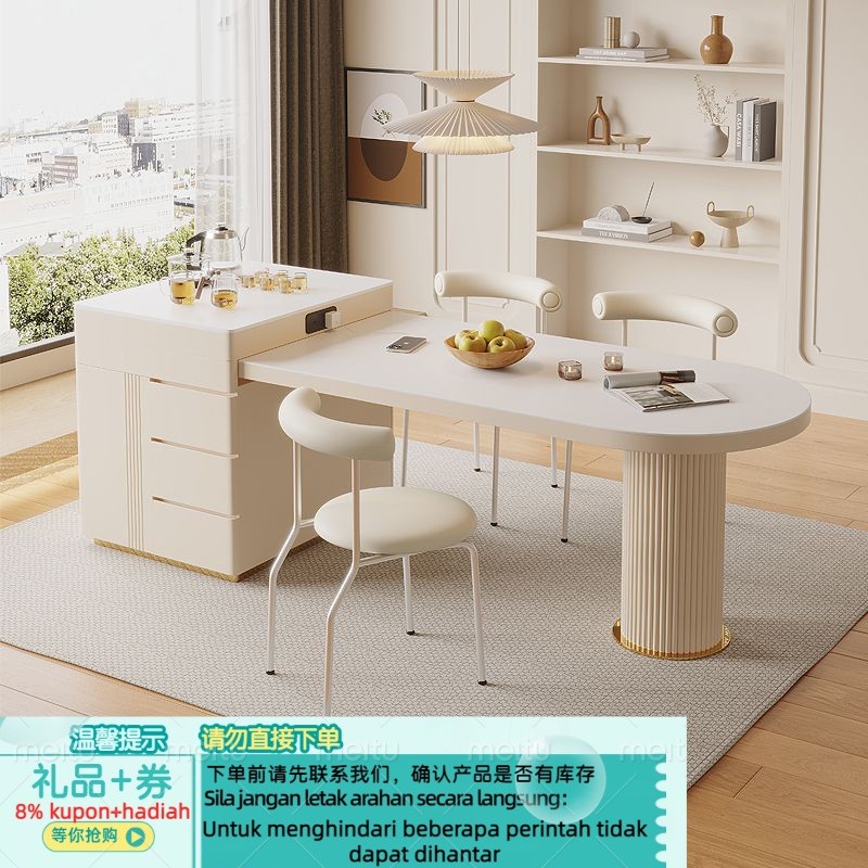 Light Luxury Stone Plate Kitchen Island Dining Table Integrated ...