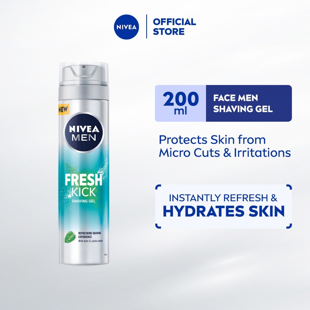 NIVEA MEN Fresh Kick Shaving Gel 200 ml / Men's Grooming / Razor ...