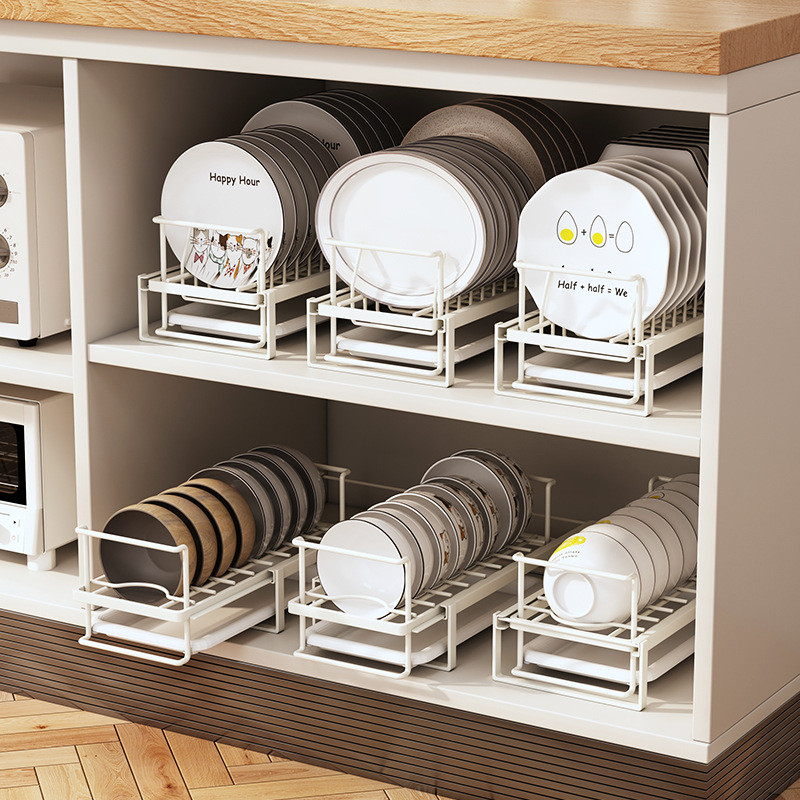 SJ-Sliding Rail Pull-out Dish Rack Cabinet Built-in Small Size Dish ...