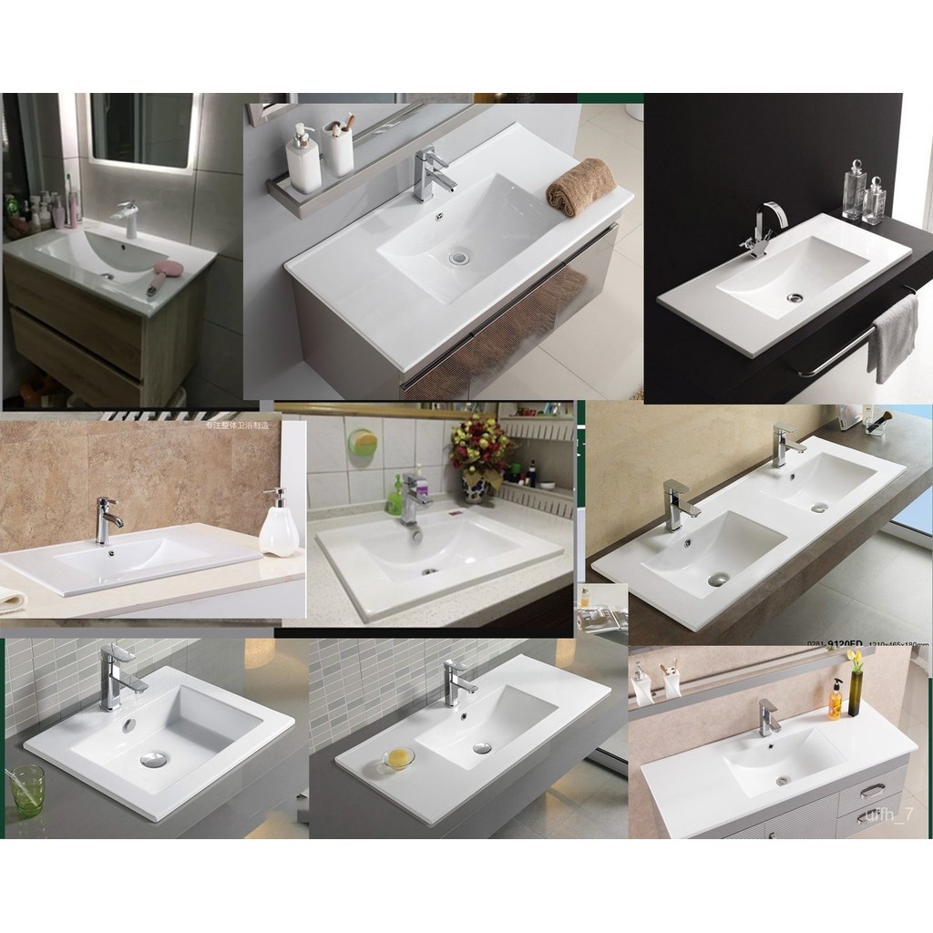 Contact seller/8V Ceramic Washbasin Bathroom Cabinet Basin Thin Edge ...