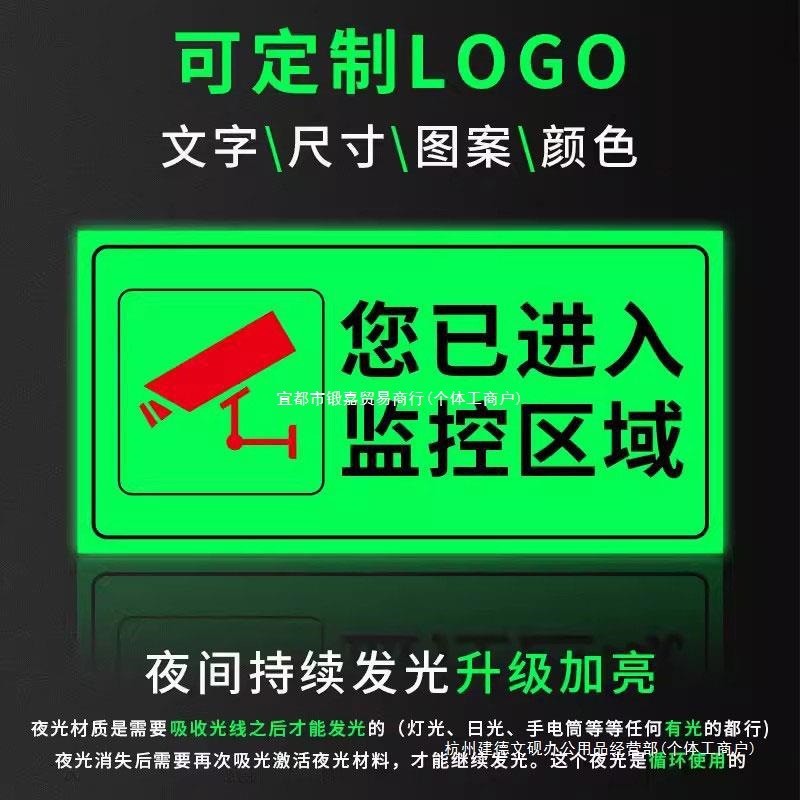 JY-8/Monitoring Warning Sign Luminous Stickers You Have Entered the ...