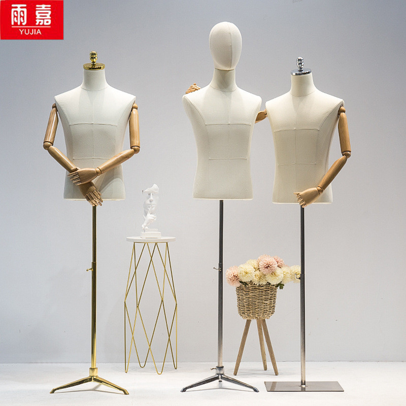 Q-8/High-End Universal Wheel Men's Mannequin Half-Length Mannequin Men ...