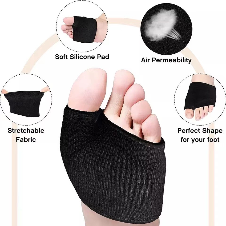 Gel Sleeve Painful Metatarsal Heads Forefoot Pads Support Metatarsalgia ...