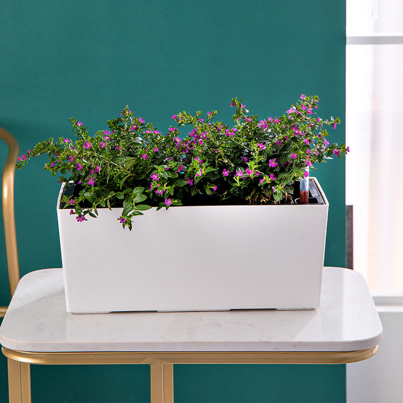 JY-8/Balcony Flower Box Hanging Rectangular Self-Watering Railing ...