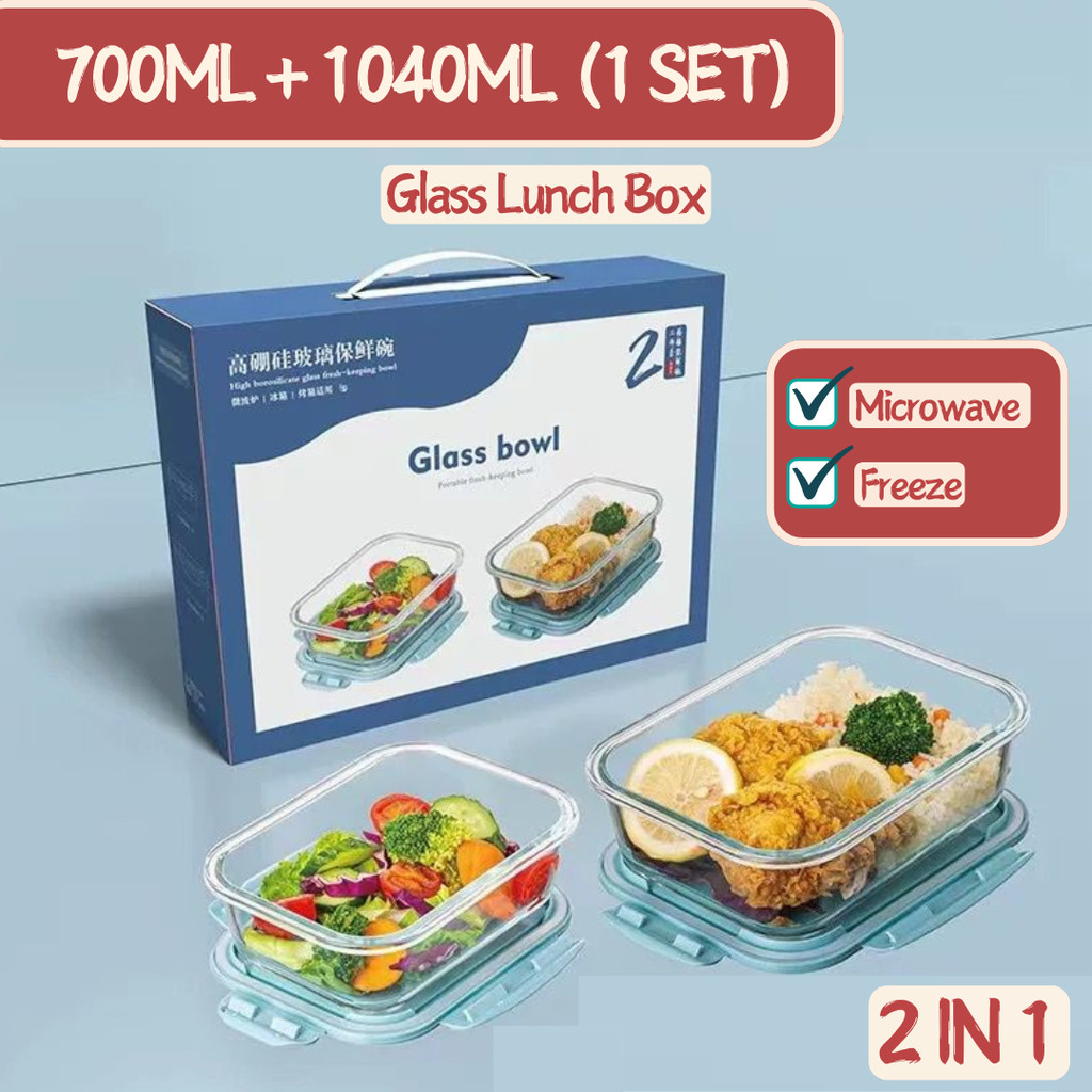 【700ml+1040ml】Bekas Simpanan Makanan Kalis Haba dan Selamat untuk ...