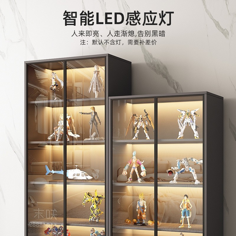 JY-8/Hand-Made Display Cabinet Light Luxury Glass Door Bookcase Model ...