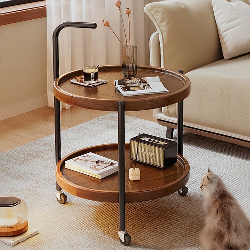 JY-8/Movable Side Table Solid Wood Small Coffee Table for Living Room ...