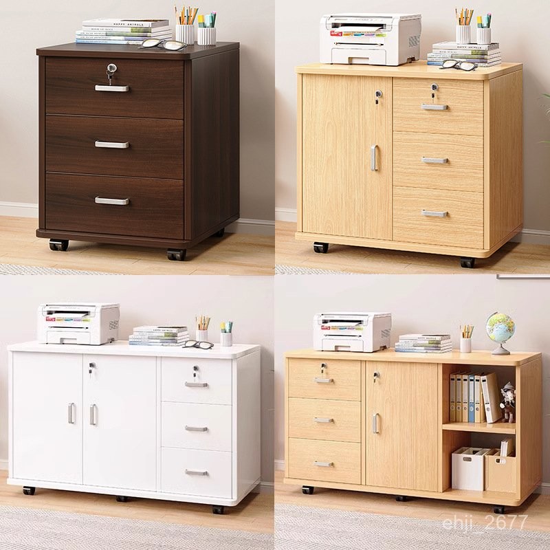QM-48#File Cabinet Office Wooden Lockable Document Storage Cabinet ...