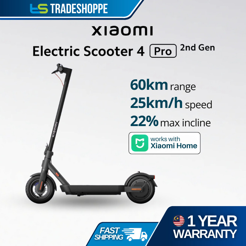Xiaomi Electric Scooter 4 Pro 2nd Gen With App | Shopee Malaysia