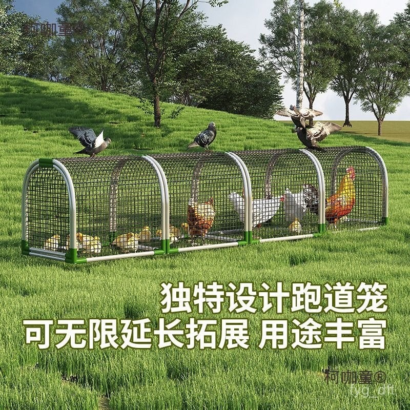 J-H/Free-Range Chicken Tunnel Cage Outdoor Chicken Runway Cute Pet ...