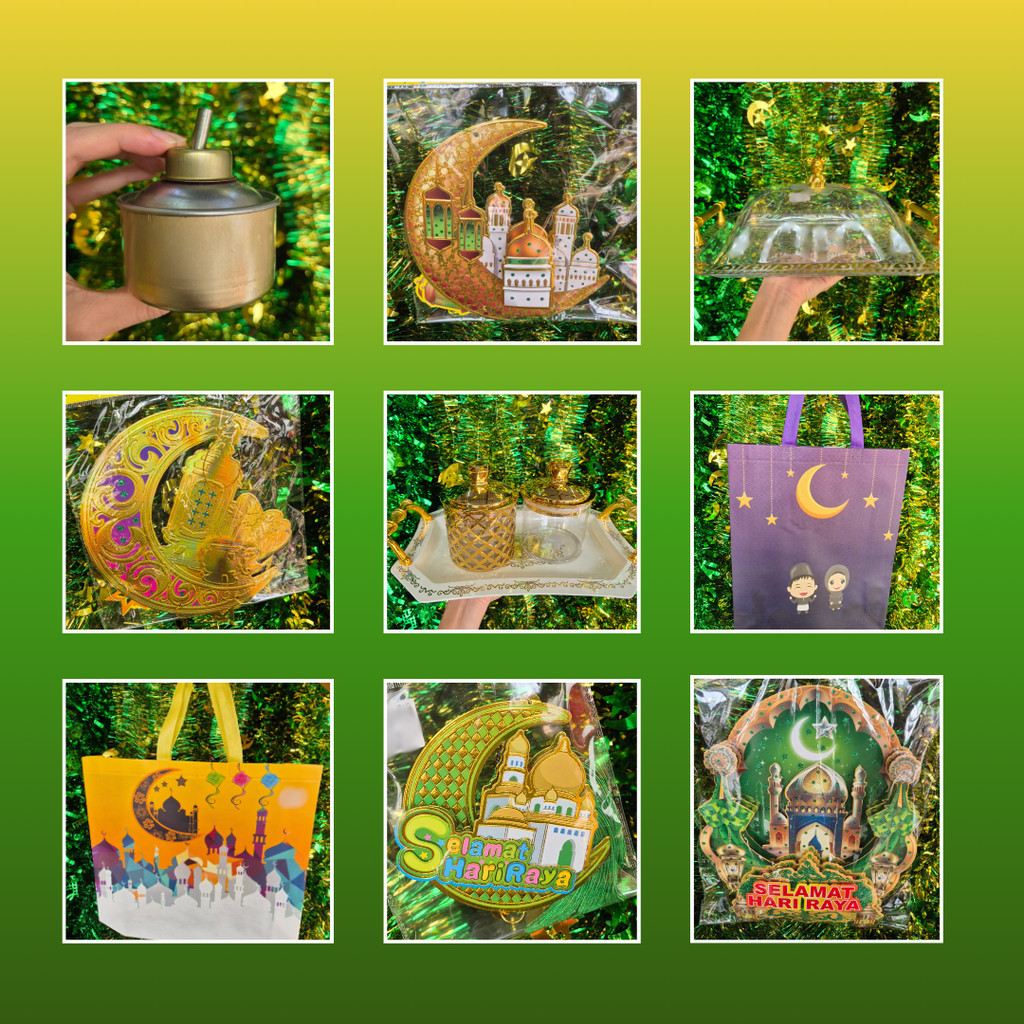 Hari Raya Decorations (Hanging wall decor, pelita, Raya decorative food ...