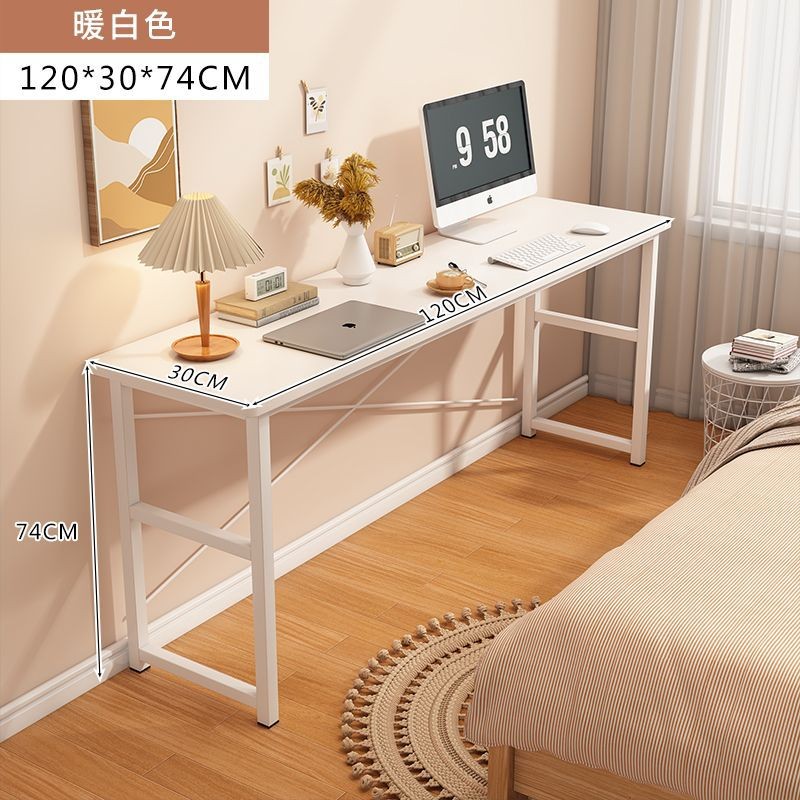 Rectangular Desk Workbench Simple Rental Room Wall Side Narrow Desk ...
