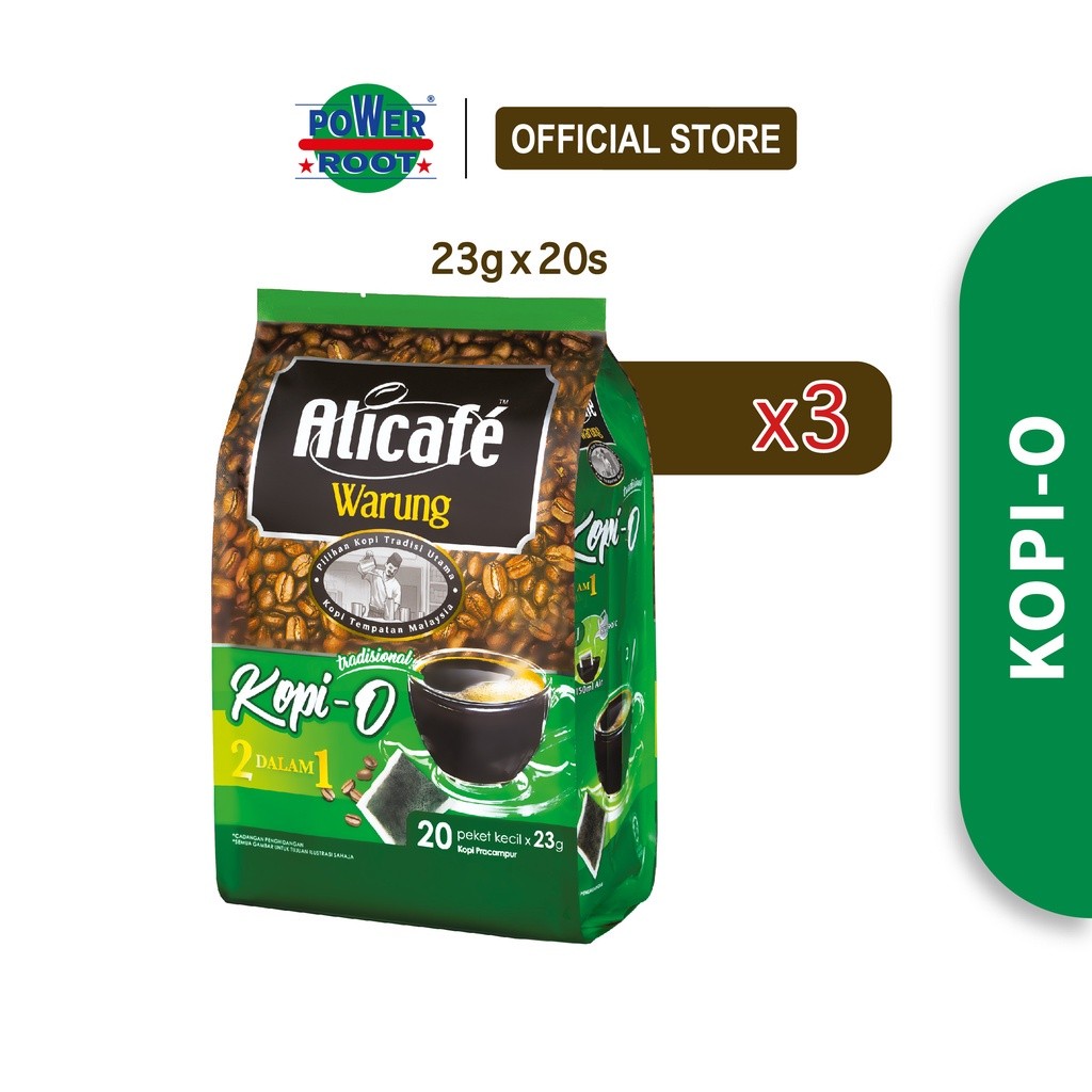 Alicafe Warung 2 in 1 Kopi O (16g x 20 Sachets/3 Packs) | Shopee Malaysia