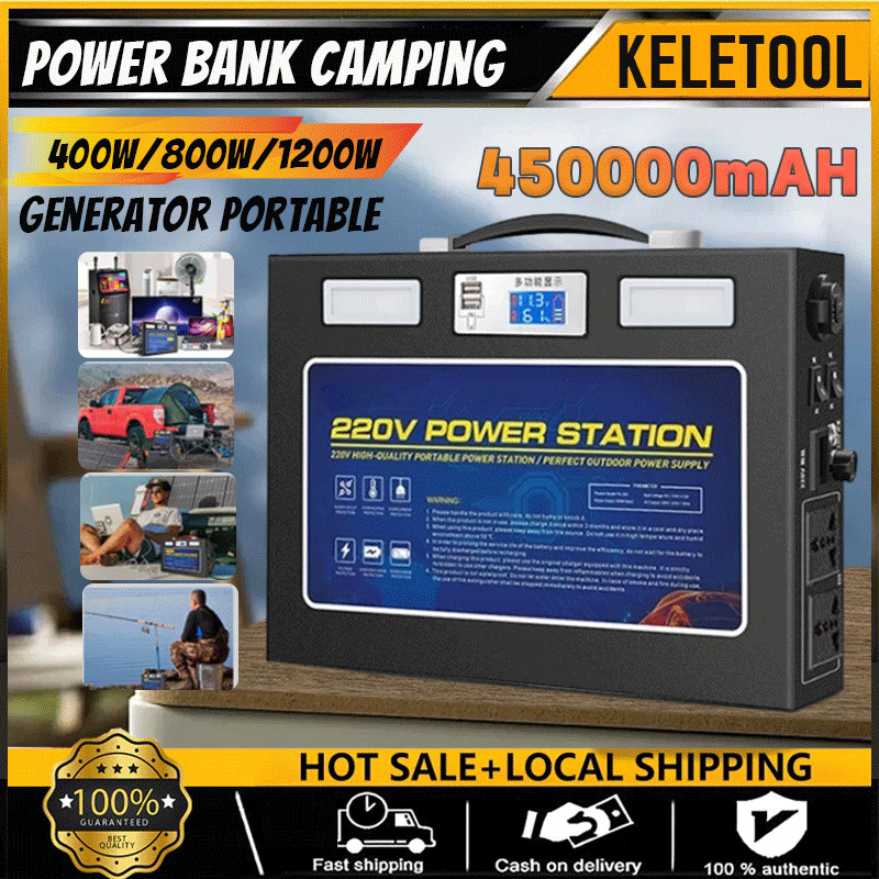 Portable power station powerbank camping high capaciti power bank rumah ...