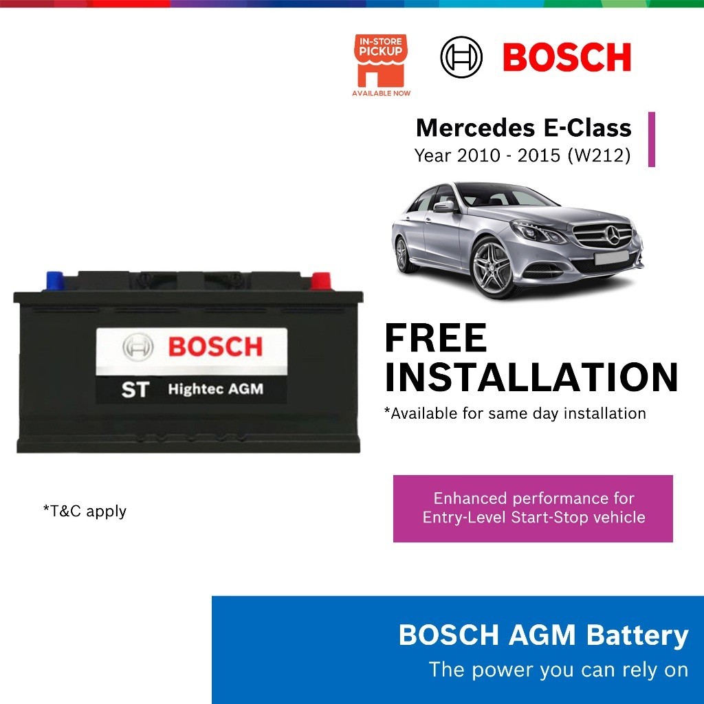 Bosch ST Hightec AGM LN4 / DIN80 Battery for Mercedes Benz E-Class ...