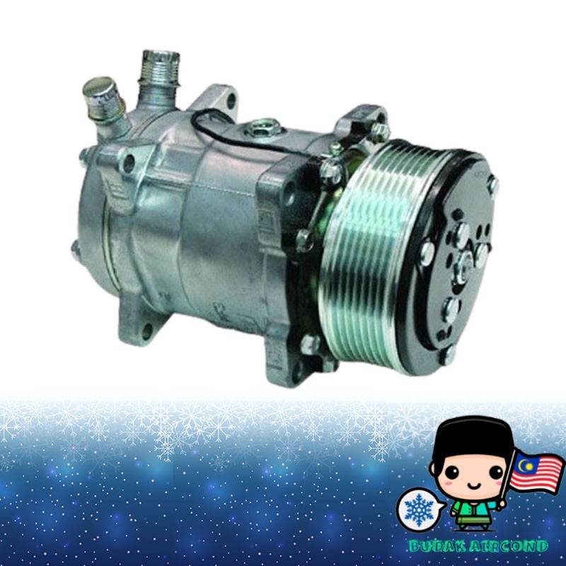 Universal SANDEN 508 A/C Air ConD Compressor ( A/V-Belt OR 9PK Pulley ...