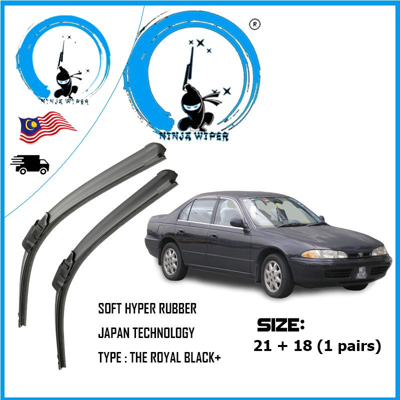 🇯🇵 Ninja Wiper The Royal black+🇯🇵 PERDANA (21"+18" 1PAIR) Car Wiper ...