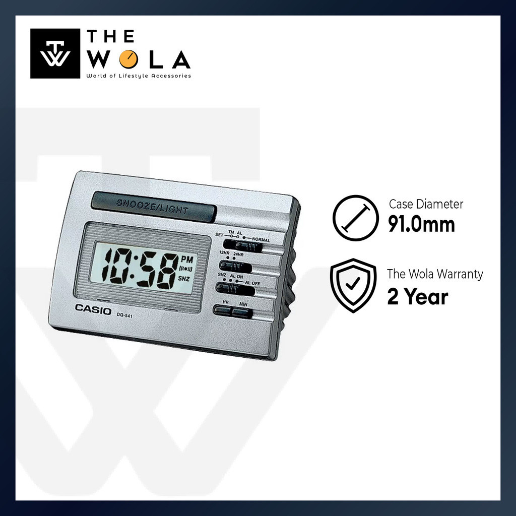 (2 Years Warranty) Casio Digital Alarm Clock With Light DQ-541D-8R for ...