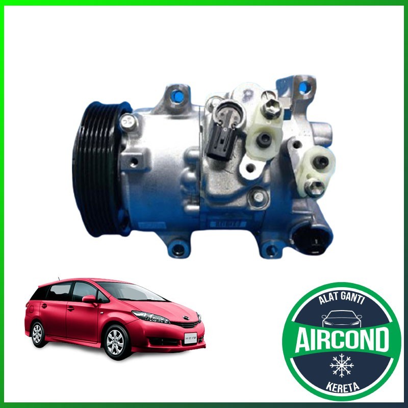 ACK ORIGINAL TOYOTA WISH '09 1.8 ND TSE14C 6PK (4840) COMPRESSOR TW ...