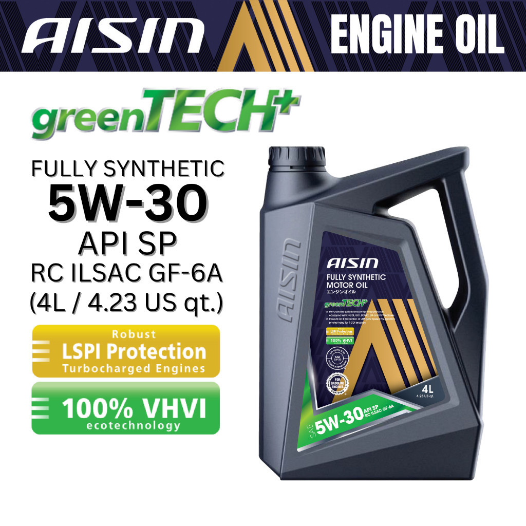 100% Original Aisin Engine Oil Fully Synthetic API: SP 5W30 (4L ...