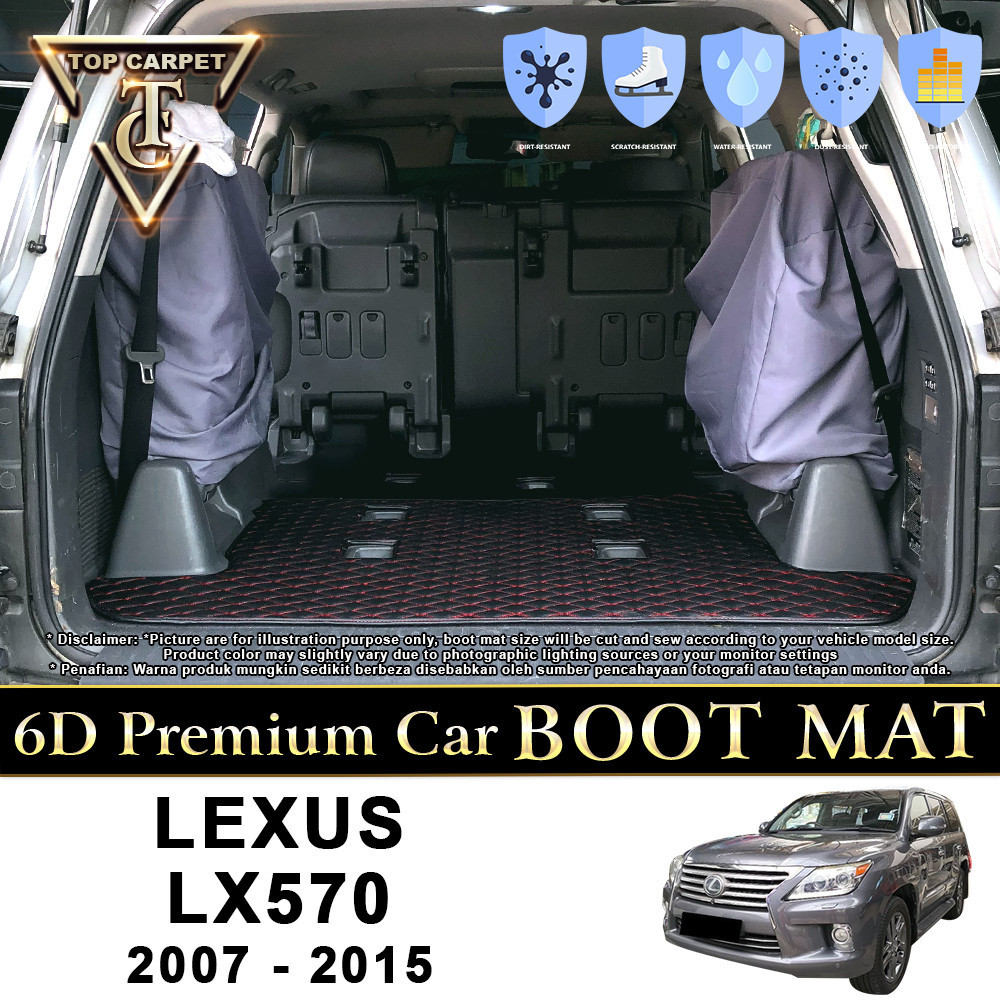 Top Carpet LEXUS LX 570 LX570 ( 2007 - 2015 ) Car Boot Mat PU Leather ...
