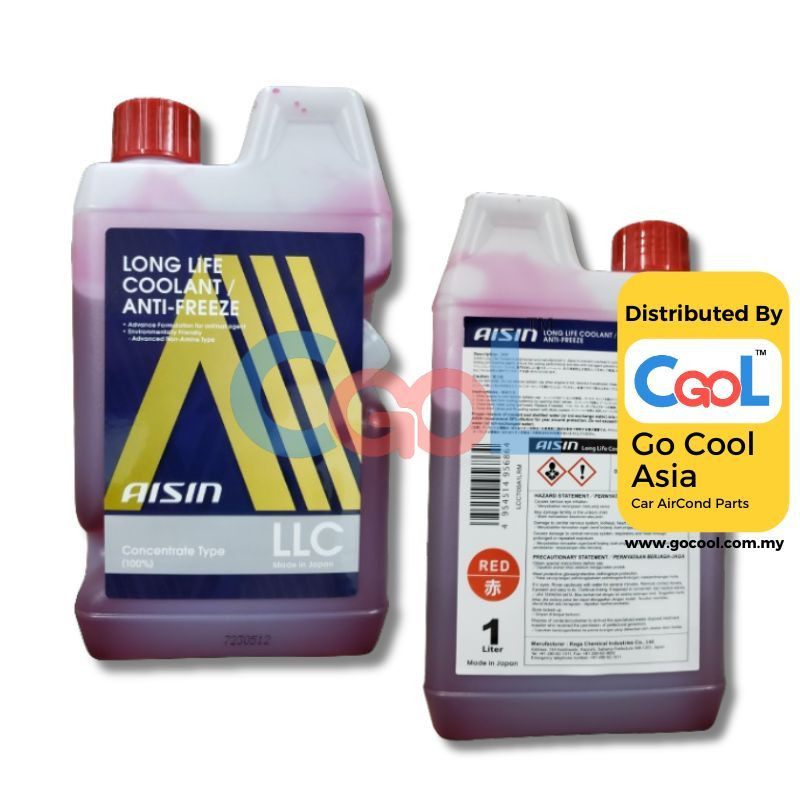 COOLANT RED 100% LONG LIFE NEED TO MIX 50/50 WATER AISIN 1 LITER -REF ...
