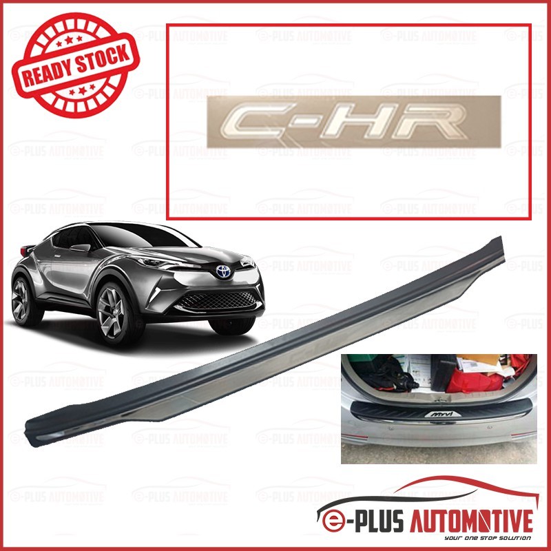 Toyota CHR C-HR Chrome Stainless Steel Custom ABS Car Rear Bumper Guard ...