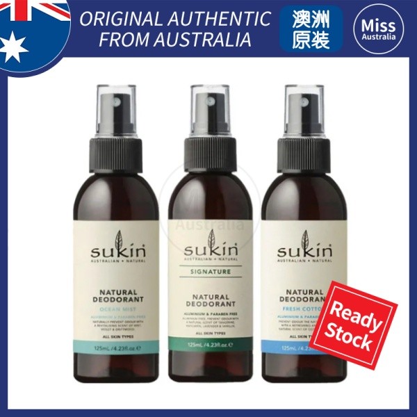 Sukin Natural Deodorant Signature/Ocean Mist/Fresh Cotton 125ml ...
