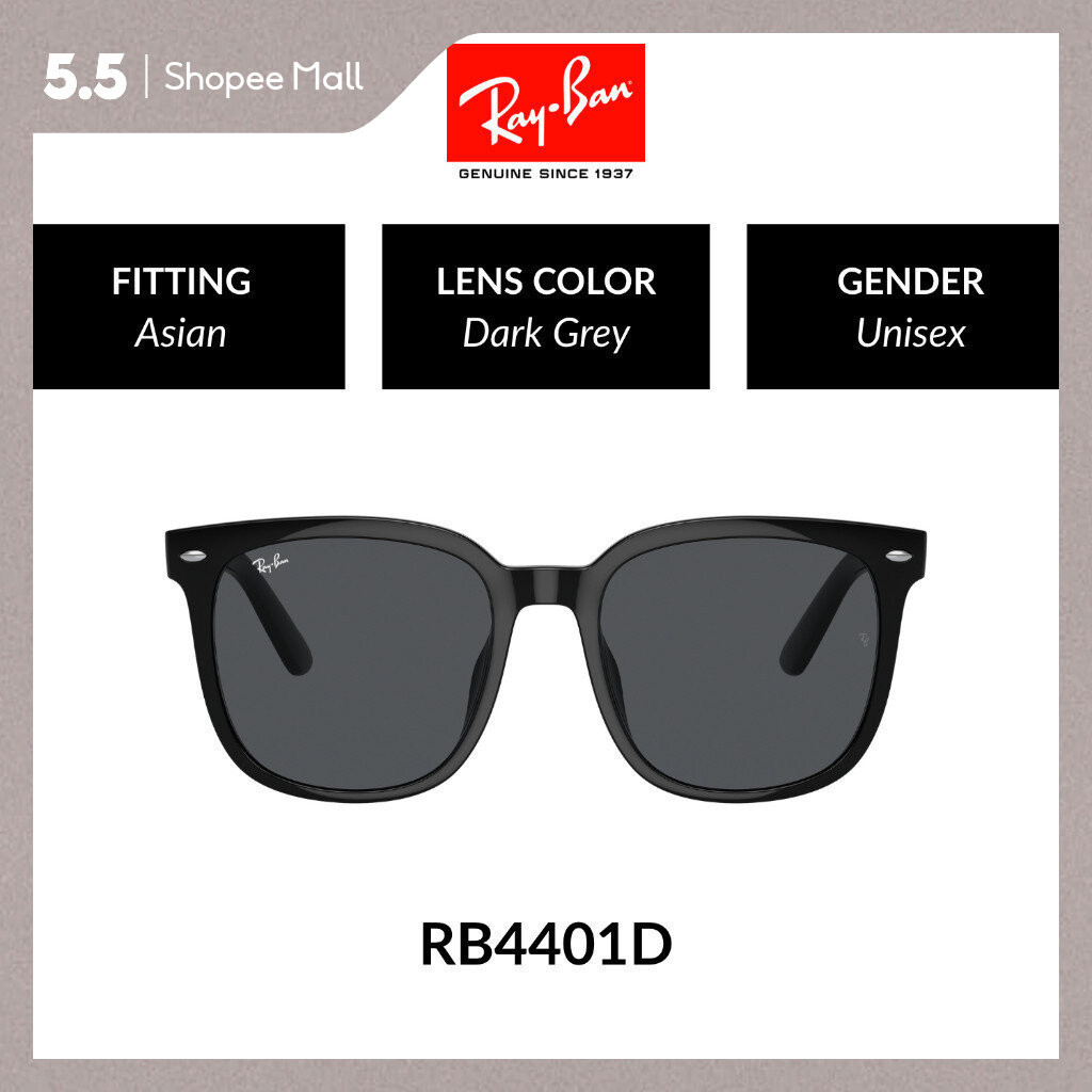 Ray-Ban - RB4401D 601/87 Anti-UV Unisex Sunglasses Asian Design Fitting ...